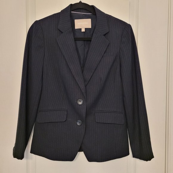 Banana Republic Factory | Jackets & Coats | Banana Republic Womens Pinstripe Suit Blazerjacket ...
